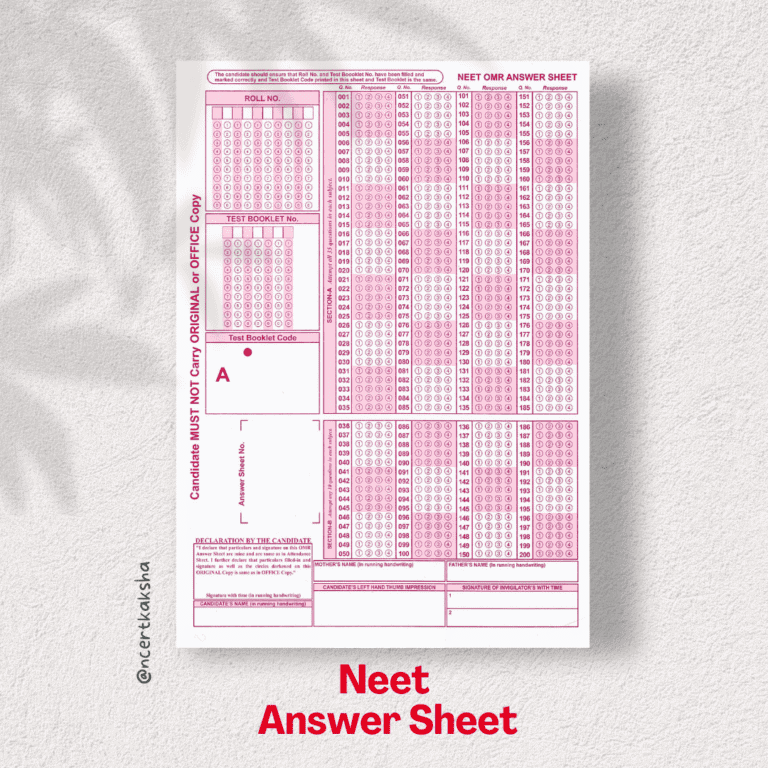 NEET OMR Answer Sheets for Practice | Based on Latest Pattern | Pack of ...